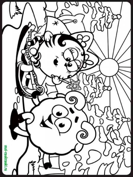 Kikoriki coloring pages