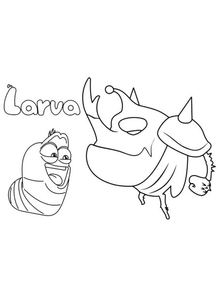 Larva coloring pages