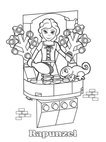 Lego Princess coloring pages