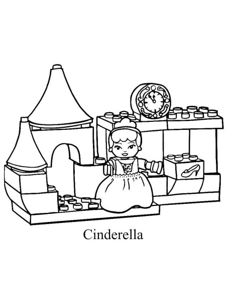 Lego Princess coloring pages