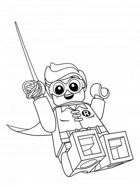 Lego Robin coloring pages