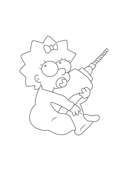 Maggie Simpson coloring pages