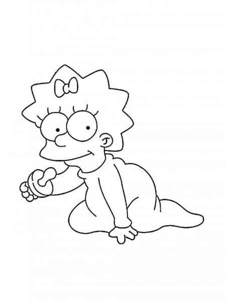 Maggie Simpson coloring pages