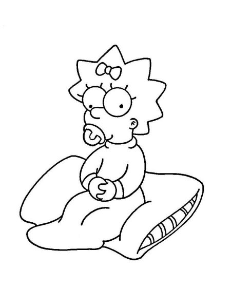 Maggie Simpson coloring pages