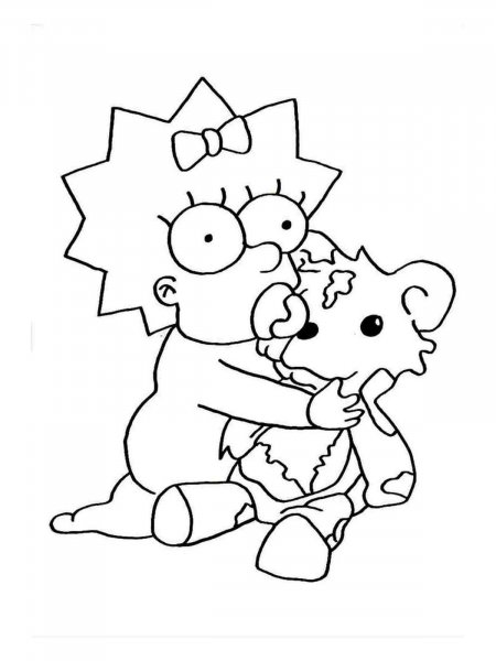 Maggie Simpson coloring pages