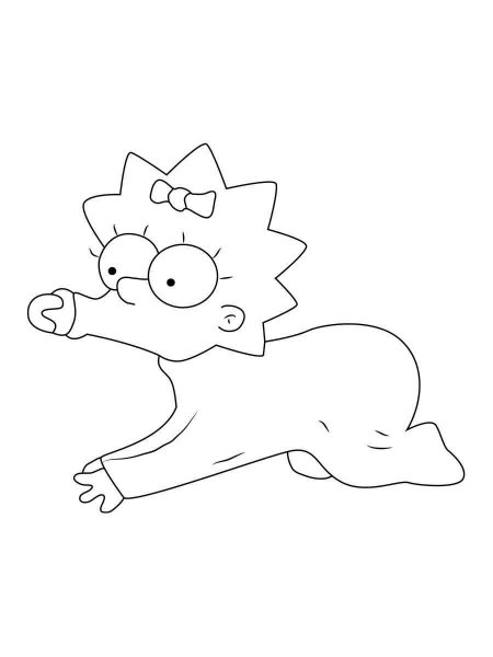 Maggie Simpson coloring pages