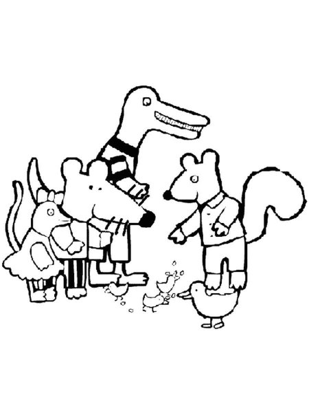 Maisy coloring pages