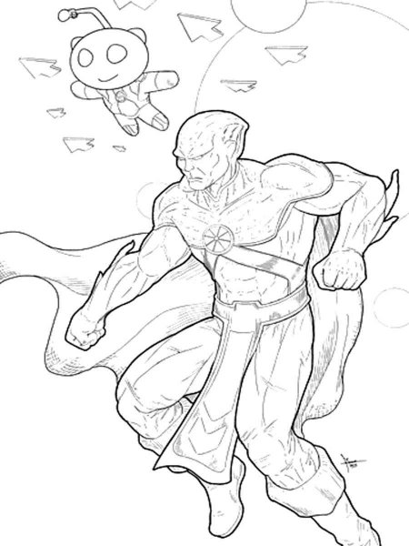 Martian Manhunter coloring pages