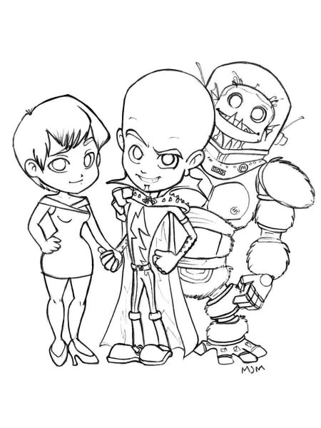 Megamind coloring pages