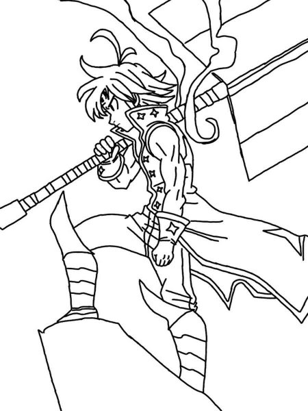 Meliodas coloring pages