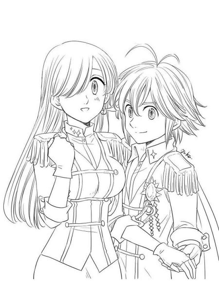 Meliodas coloring pages