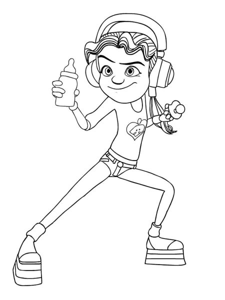Mini Beat Power Rockers coloring pages