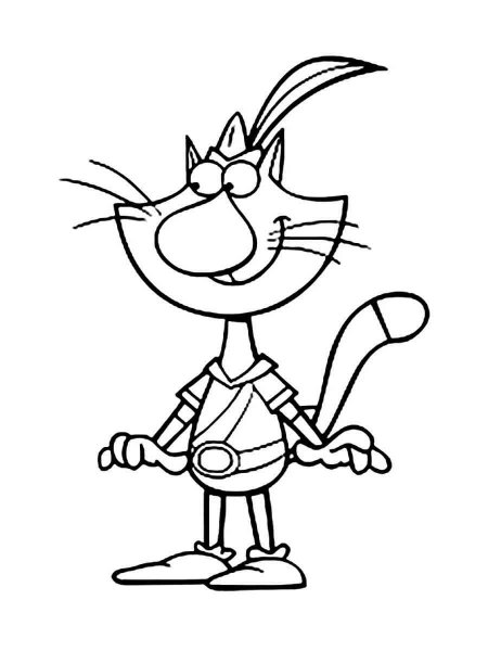 Nature Cat coloring pages