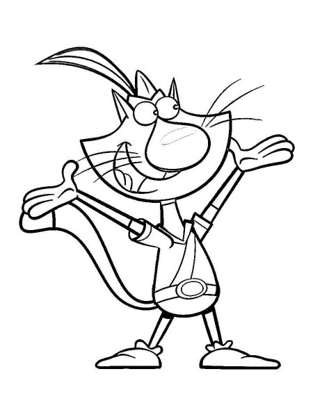 Nature Cat coloring pages