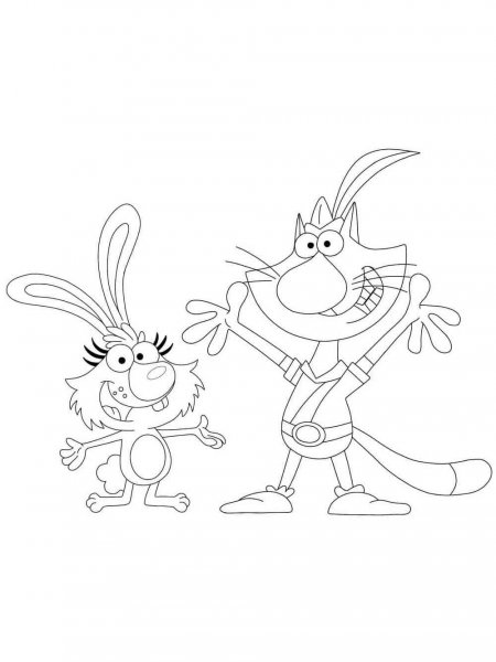 Nature Cat coloring pages