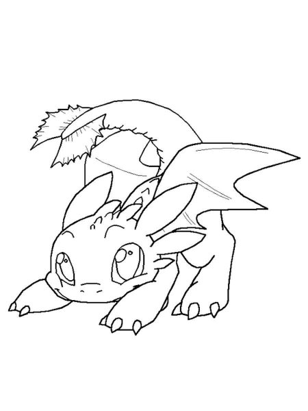 Night Fury coloring pages