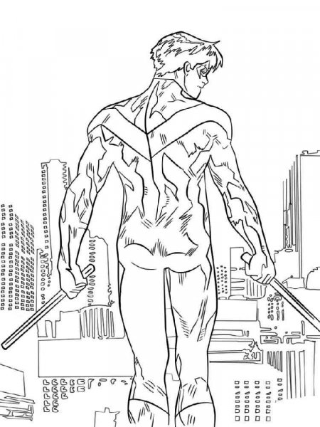 Nightwing coloring pages