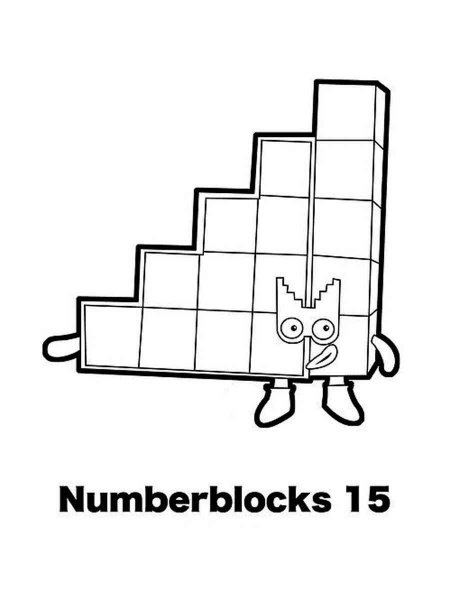 Numberblocks coloring pages
