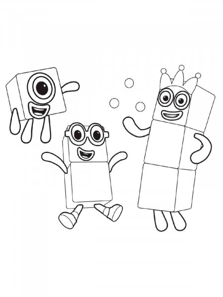 Numberblocks coloring pages