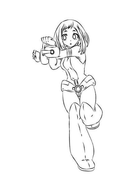 Ochako Uraraka coloring pages