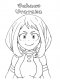 Ochako Uraraka coloring pages
