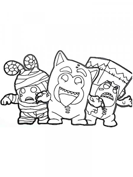 Oddbods coloring pages