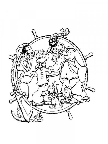 Popeye coloring pages