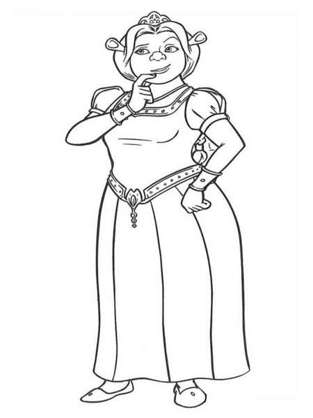 Princess Fiona coloring pages