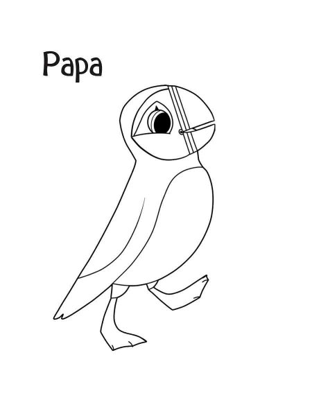 Puffin Rock coloring pages