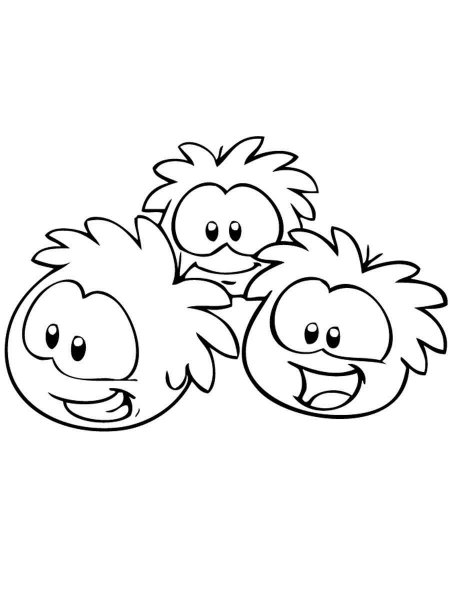 Puffle coloring pages