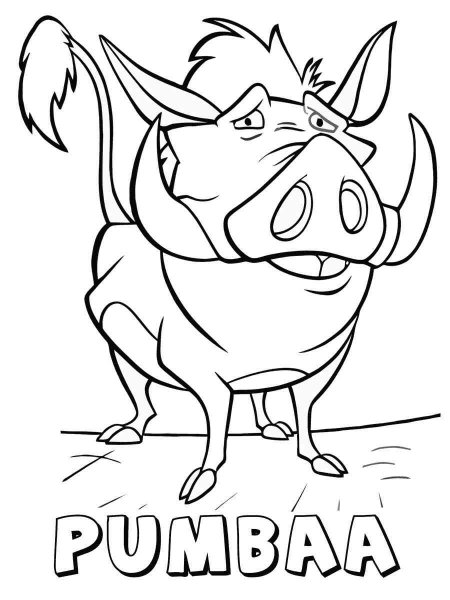 Pumbaa coloring pages