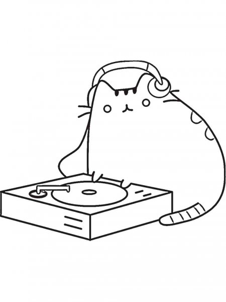 Pusheen coloring pages