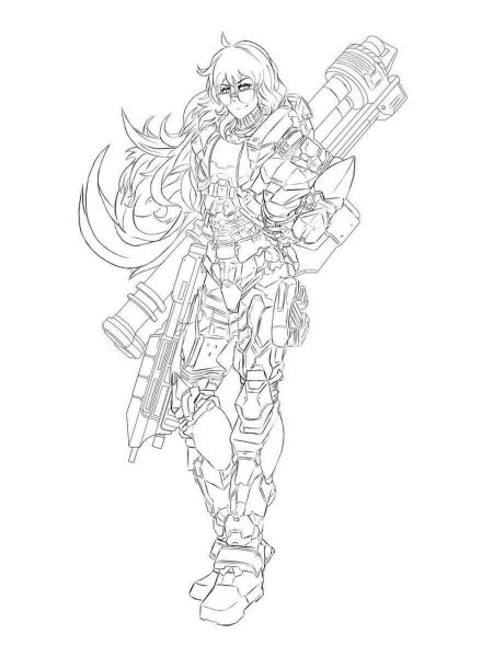 RWBY coloring pages