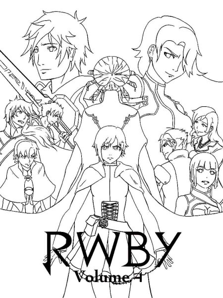 RWBY coloring pages