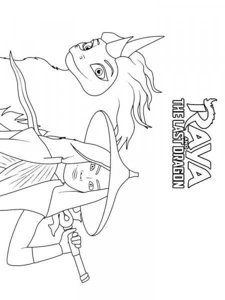 Raya and the Las Dragon coloring pages