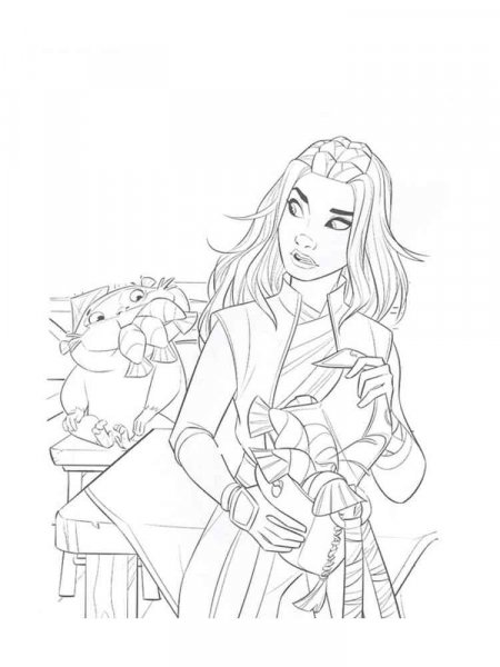 Raya and the Las Dragon coloring pages