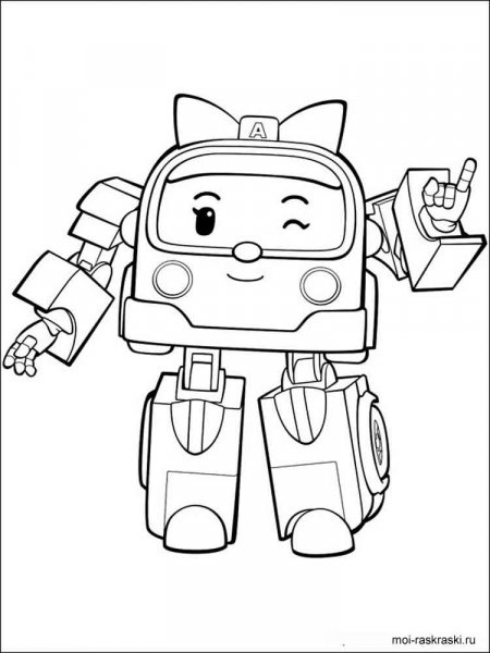 Robocar Poli coloring pages