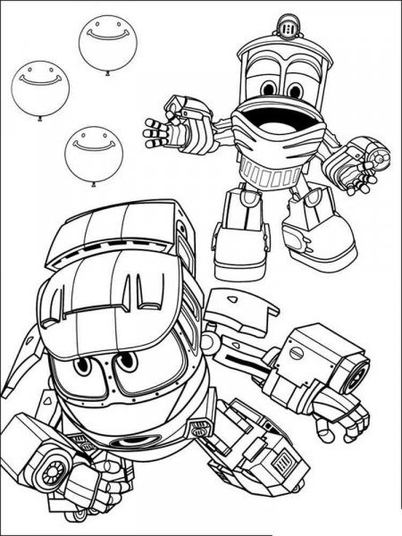 Robot Trains coloring pages