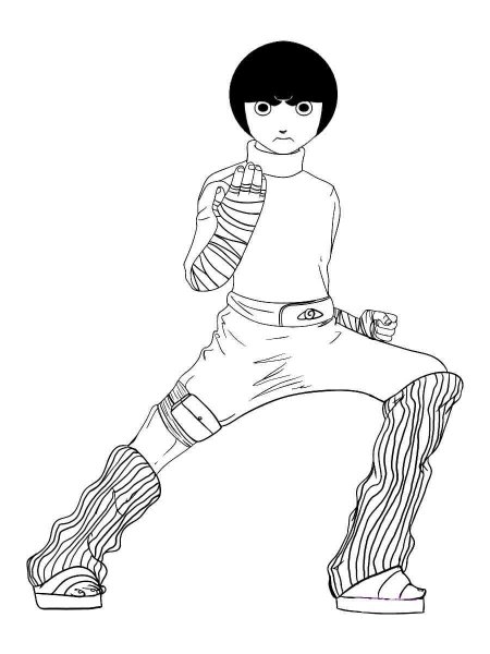Rock Lee coloring pages