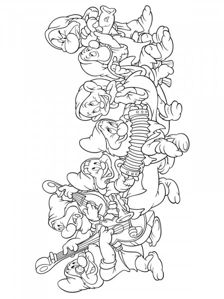 Seven Dwarfs coloring pages