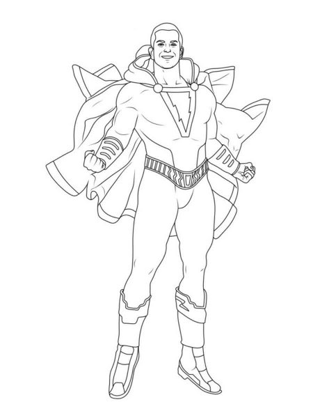 Shazam coloring pages