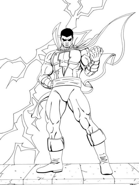 Shazam coloring pages