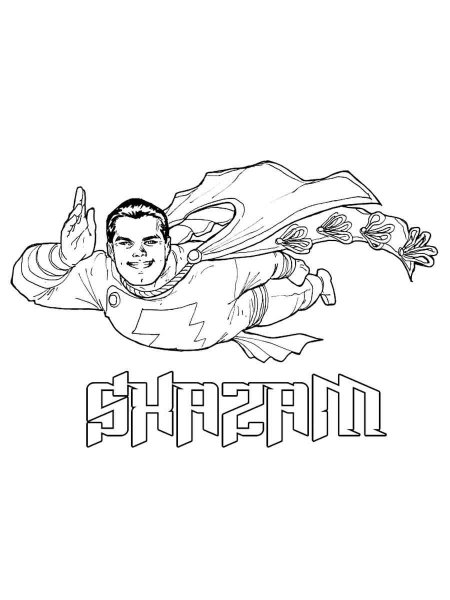 Shazam coloring pages