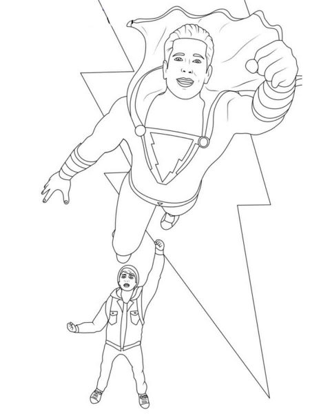 Shazam coloring pages