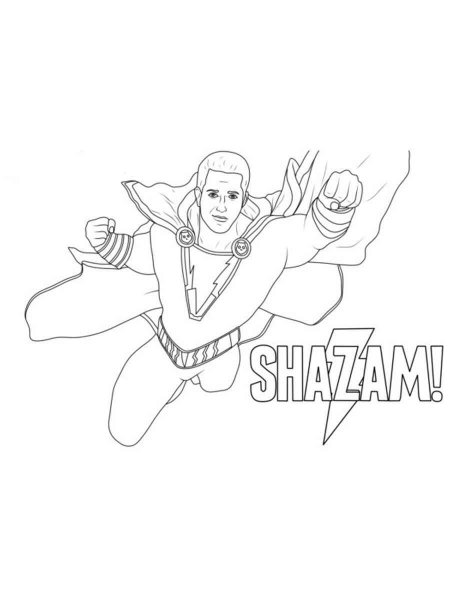 Shazam coloring pages