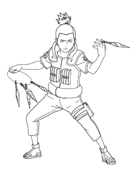 Shikamaru coloring pages