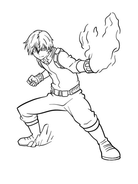 Shoto Todoroki coloring pages