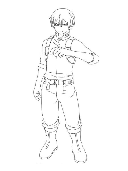 Shoto Todoroki coloring pages
