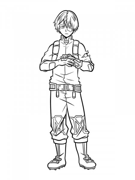 Shoto Todoroki coloring pages