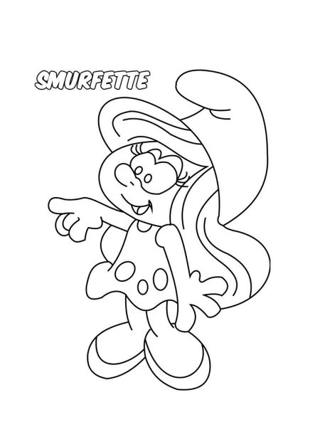 Smurfette coloring pages
